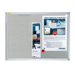 Franken Pinnwandtafel Pin'n'Mag X-tra!Line, Textil + Metallgitter, Aluminiumrahmen, 600 x 450 mm, PM3612