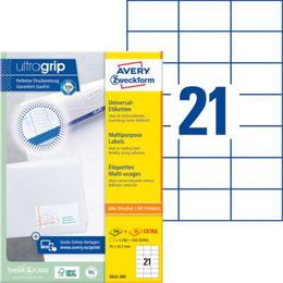 Avery Zweckform Universal-Etiketten 3652-200, ultragrip, 70 x 42,3 mm, 4200 + 420 St&uuml;ck