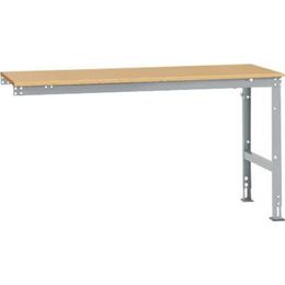 Manuflex Ansatztisch UNIVERSAL Standard, 1750 x 800 mm, Multiplex natur, alusilber