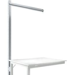 Manuflex Aufbauportal, Ansatzisch SPEZIAL Arbeitstisch-/Werkbanksystem UNIVERSAL/PROFI, 1250 mm, alusilber