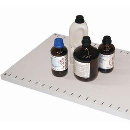 Fachboden Standard f&uuml;r ASECOS Chemikalienschr&auml;nke der CS und CX Serie, Stahlblech, lichtgrau, B 748 x T 492 x H 30 mm, bis 60 kg