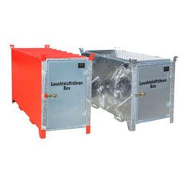 Leuchtstoffr&ouml;hrenbox Bauer SL 200, Stahlblech, unterfahrbar, abschlie&szlig;bar, T&uuml;r verzinkt, B 2100 x T 770 x H 1125 mm, blau