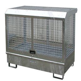 Gefahrstoff-Depot Typ GD-C Bauer, Stahl, L 1430 x B 820 x H 1390 mm, Zylinderschloss, Auffangvolumen 220 I, feuerverzinkt