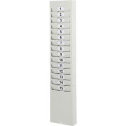 Kartenkasten f&uuml;r B&Uuml;RK Zeiterfassungsger&auml;t ZR 5500, f&uuml;r 15 Stempelkarten im Format B 106 x H 260 mm