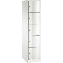 C+P Schlie&szlig;fachschrank Resisto, 1 Abteil, 5 F&auml;cher, B 396 x T 540 x H 1950 mm, Verkehrswei&szlig;