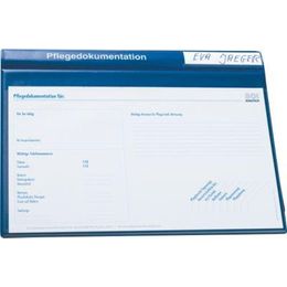 BOI Pflegedokumentenmappen System Line, 8 Klarsichttaschen, 4 Registerbl&auml;tter, PVC, 19 mm F&uuml;llh&ouml;he, blau, 10 St&uuml;ck