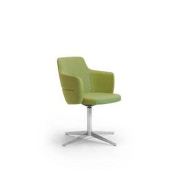 Besuchersessel OPERA, mit Armlehnen, B 720 x T 720 x H 800 mm, Stoff, gr&uuml;n