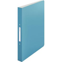 Leitz&reg; Ringbuch Cosy, A4-Format, 2-Ring-Mechanik f&uuml;r bis zu 190 Blatt, mit R&uuml;ckenschild, Polypropylen, blau