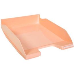 Briefablage Exacompta COMBO MIDI Aquarel, f&uuml;r Dokumente im Format A4+, stapelbar, Etikettenhalter, Kunststoff, korallenrot