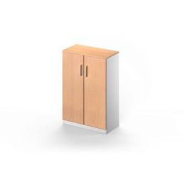 Sch&auml;fer Shop Sch&auml;fer Shop Genius Fl&uuml;gelt&uuml;renschrank TETRIS SOLID, 3 OH, B 800 x H 1170 mm, 2 B&ouml;den, Buche/wei&szlig;alu