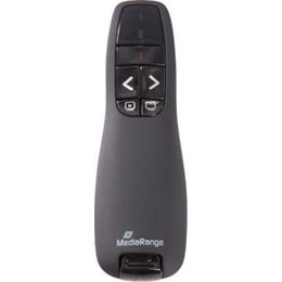 MediaRange Pr&auml;sentationsfernbedienung MROS220, mit 5 Tasten und rotem Laserpointer, bis zu 15 m, schwarz