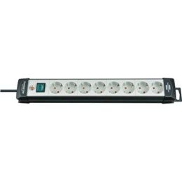 Fa.Brennenstuhl Brennenstuhl Premium-Line Mehrfach-Steckdosenleiste, 8-fach, Aufh&auml;ngevorrichtung, beleuchteter Sicherheitsschalter, 45&deg;-Anordnung, lichtgrau/schwarz