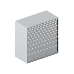 Sch&auml;fer Shop Sch&auml;fer Shop Select Schubladenschrank WSK 78&ndash;36 E, Stahl, 10 Sch&uuml;be, 75 kg Traglast, B 1431 mm x T 725 mm x H 1450 mm, wei&szlig;alu/wei&szlig;alu