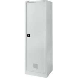 Sch&auml;fer Shop Sch&auml;fer Shop Pure Putzmittelschrank, abschlie&szlig;bar, B 600 x T 500 x H 1935 mm, Stahl, lichtgrau RAL 7035
