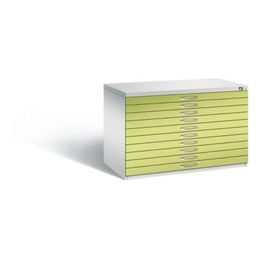 Planschrank aus Stahl, f&uuml;r Formate bis DIN A1, 10 Schubladen
