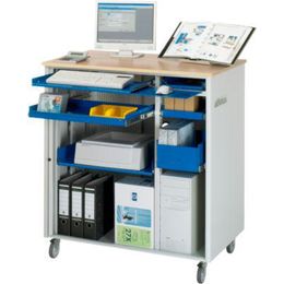 Rau Computer-Station adlatus Typ 6001, B 1030 x T 660 x H 1100 mm, fahrbar