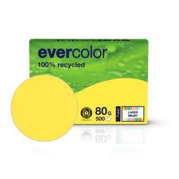 Clairefontaine Kopierpapier EVERCOLOR, farbig, DIN A4, 80 g/m&sup2;, gelb, 500 Blatt