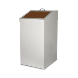 Wertstoffsammler, Volumen 54 l, mit Inneneimer, Stahl verzinkt, B 340 x T 380 x H 650 mm, braun