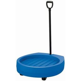 ASECOS Fassroller mit Deichsel, Polyethylen , B 720 x T 800 x H 225 mm, f&uuml;r 200 l Stahlf&auml;sser, 220 l Kunststofff&auml;sser, bis 300 kg