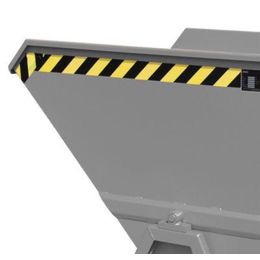 Kippmulde Bauer KS 700, Stahl, grau, B 1340 x T 1200 x H 1275 mm, 700 l, bis 1000 kg, Rollen, Manuelle Kippvorrichtung