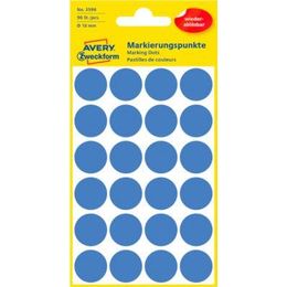 Avery Zweckform Avery Markierungspunkte 3595, wiederabl&ouml;sbar, 96 St&uuml;ck, &Oslash; 18 mm, blau