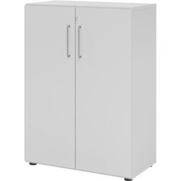 Schr&auml;nke Breno, 3 OH, abschlie&szlig;bar, 28 kg je Boden, B 800 x T 420 x H 1100 mm, lichtgrau/lichtgrau