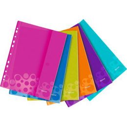 Leitz&reg; Wow Prospekth&uuml;lle, DIN A4, mit Seitenklappe, 6 St&uuml;ck