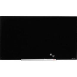 Glastafel NOBO Diamond, magnethaftend, aneinander montierbar, schwarz, 680 x 380