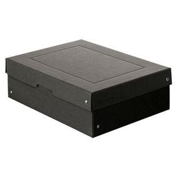 Archivbox Falken PURE Box Black A4, f&uuml;r bis zu 1250 Blatt, mit Beschriftungsfeld, L 320 x B 240 x F&uuml;llh&ouml;he 100 mm, Blauer Engel, FSC&reg;-Pappe, schwarz
