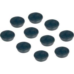 Kraftmagnete Franken, rund, bis 2,5 kg, Speziallackierung, &Oslash; 38 mm, Kunststoff, schwarz, 10 St&uuml;ck