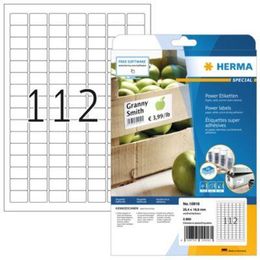 Herma Power-Etiketten Nr. 10916, 25,4 x 16,9 mm, selbstklebend, extrem stark haftend, Papier, matt, 2800 St&uuml;ck
