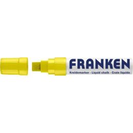 Franken Kreidemarker Jumbo ZKM1504, Keilspitze, Strichst&auml;rke 5-15 mm, Tinte auf Wasserbasis, neongelb