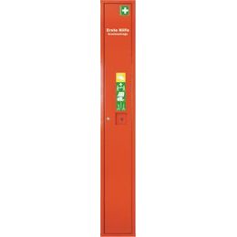Stehschrank Erste Hilfe, mit Inhalt, orange