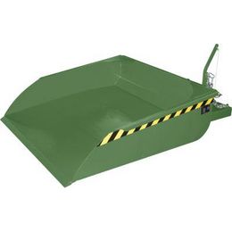 Bauer Staplerschaufel BSI 50, Seilzug-Entriegelung, L 1810 &times; B 1330 &times; H 710 mm, 0,5 m&sup3;, bis 750 kg, Stahl lackiert, resedagr&uuml;n
