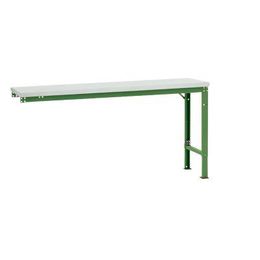 Manuflex Ansatztisch UNIVERSAL Spezial, 1750 x 800 mm, Melamin lichtgrau, resedagr&uuml;n