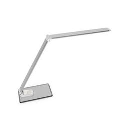 Paperflow LED-Tischleuchte Olga, 12 W, 400 lm, 3000&ndash;5000 K, 5 Farbmodi, 6-stufig dimmbar, drehbar, neigbar, USB, grau