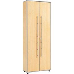 Sch&auml;fer Shop Sch&auml;fer Shop Select Aktenschrank Moxxo IQ, Holz, 5 B&ouml;den, 6 OH, B 801 x T 362 x H 2166 mm, abschlie&szlig;bar, Ahorn-Dekor