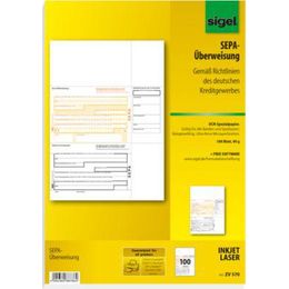 PC-SEPA-&Uuml;berweisung Sigel&reg; ZV570, 100 St&uuml;ck