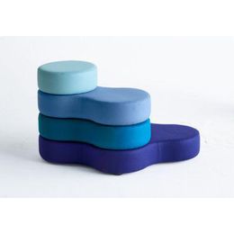 Nowy Styl Sitzsystem TAPA Round I, Stoff, modular, mit Drehmechanismus, B 800 x H 620 mm, blau/blau