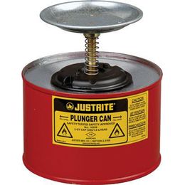 Sparanfeuchter Justrite, aus Stahlblech PREMIUM Line, rot, &oslash; 185 x H 187 mm, 2 l