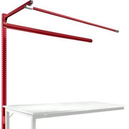 Manuflex Aufbauportal m. Ausleger, Ansatztisch STANDARD Arbeitstisch/Werkbank UNIVERSAL/PROFI, 1750 mm, rubinrot