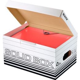 Archivbox Leitz Solid Box S 6117, 10 St&uuml;ck, wei&szlig;