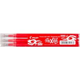 Pi.lot Ersatzminen PILOT, f&uuml;r Tintenroller FRIXION, 0,4 mm Strichst&auml;rke, radierbar, 3 St&uuml;ck, rot