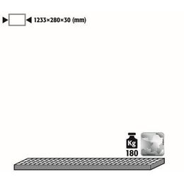 Gitterrost f&uuml;r ASECOS Druckgasflaschenschr&auml;nke, Stahl, B 1233 x T 280 x H 30 mm, bis 180 kg