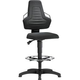 bimos Arbeitsdrehstuhl, Gleiter + Fu&szlig;ring, Supertec schwarz, Griffe grau