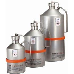 Transportkanne, Edelstahl 1.4301, 2 l, &Oslash; 130 x H 295 mm, Schraubkappe mit flexibler Welle