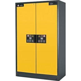 Sicherheitsschrank Typ 90 ASECOS Q-CLASSIC-90, B 1200 mm, 4 Ausz&uuml;ge, sicherheitsgelb