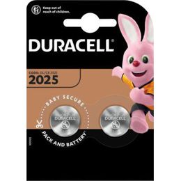 Knopfzellen Duracell CR2025, Lithium, 3 V, 170 mAh, &Oslash; 20 x H 2,5 mm, 2 St&uuml;ck