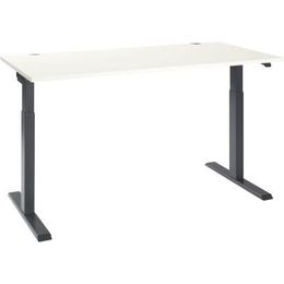 Sch&auml;fer Shop Sch&auml;fer Shop Select Schreibtisch ERGO-T 2.0, elektrisch h&ouml;henverstellbar, Rechteck, T-Fu&szlig;, B 1600 x T 800 x H 715-1205 mm, wei&szlig;/anthrazit