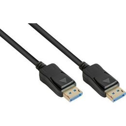 DisplayPort 2.0 Kabel Good Connections, bis 8K, bis 54 Gbit/s, Kupferleitungen, Verriegelungsschutz, L&auml;nge 0,5 m, schwarz